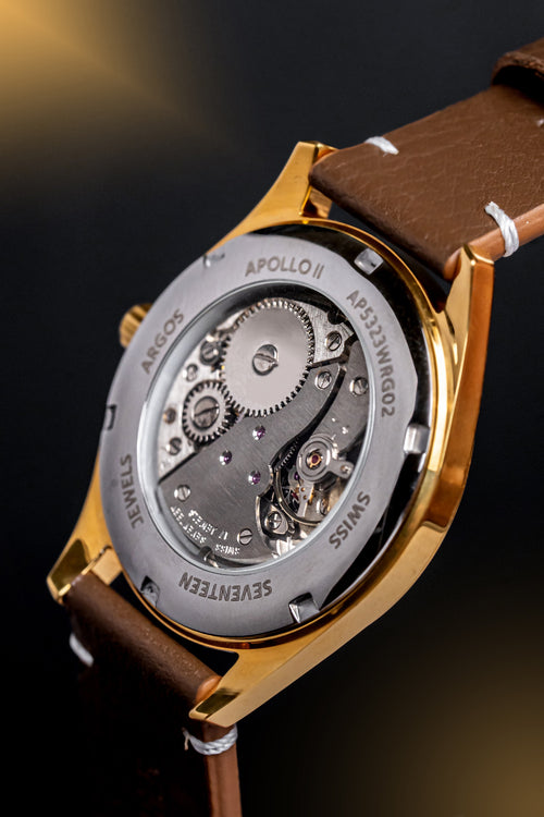 Argos Apollo II - Wine Red Gold Men's Mechanical Watch – Argos Watches