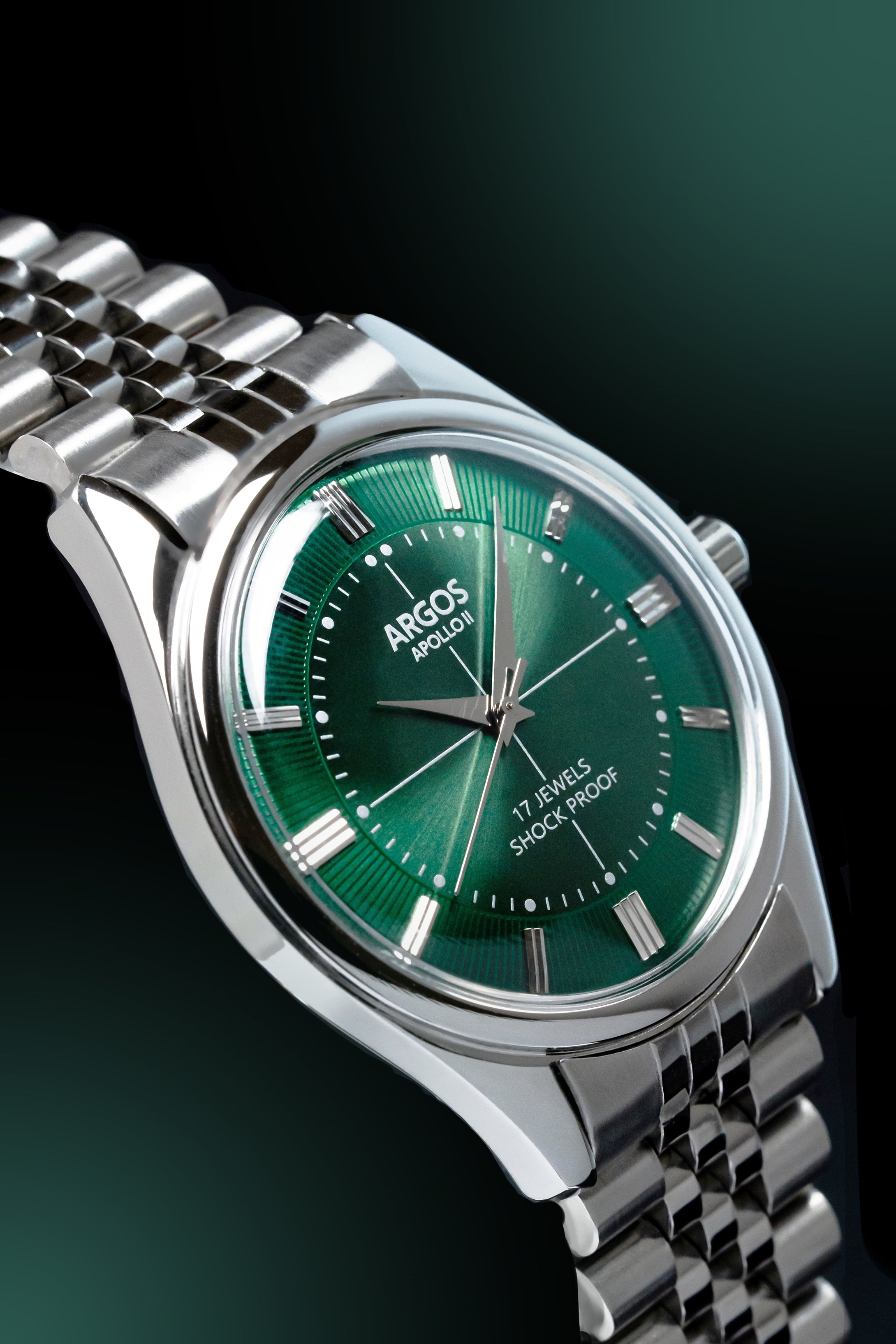 Argos Apollo II - Olive Green Silver Men's Mechanical watch – Argos Watches