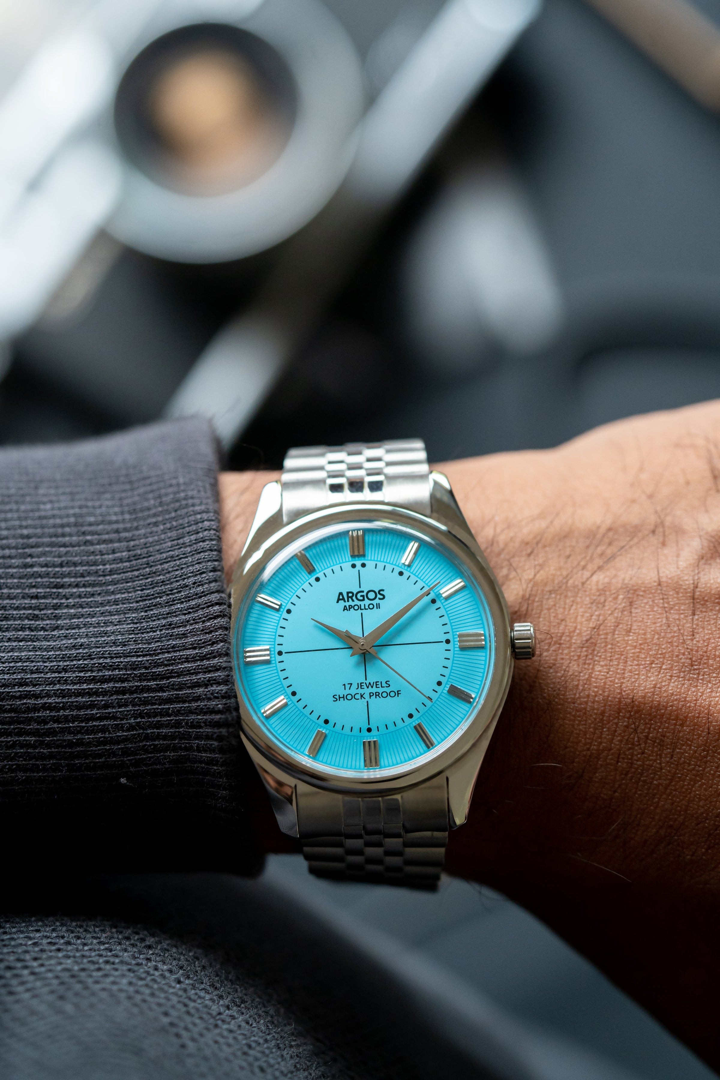 Argos Apollo II - ICE Blue Silver Men's Mechanical watch – Argos ...