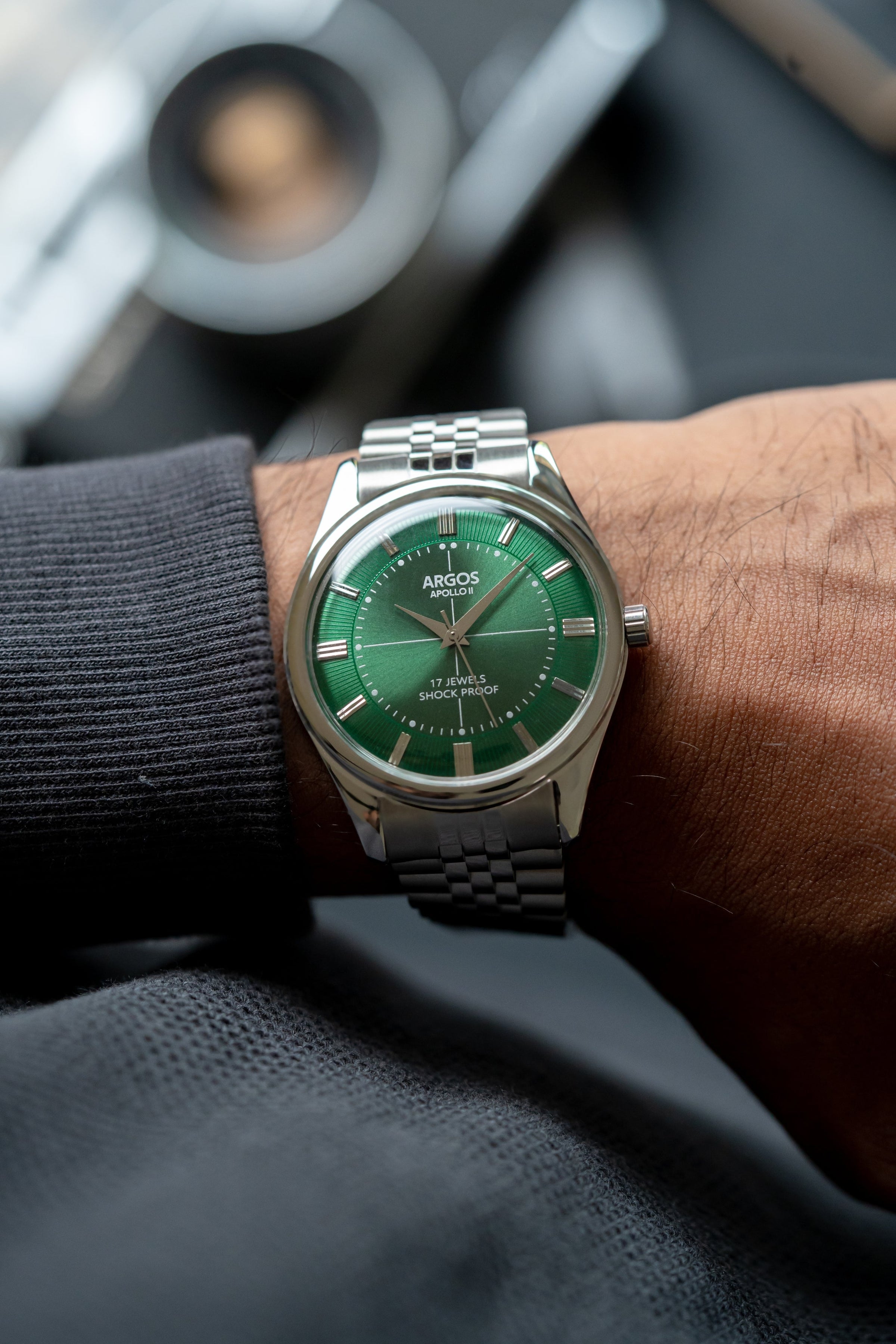 Argos Apollo II - Olive Green Silver Men's Mechanical watch – Argos ...